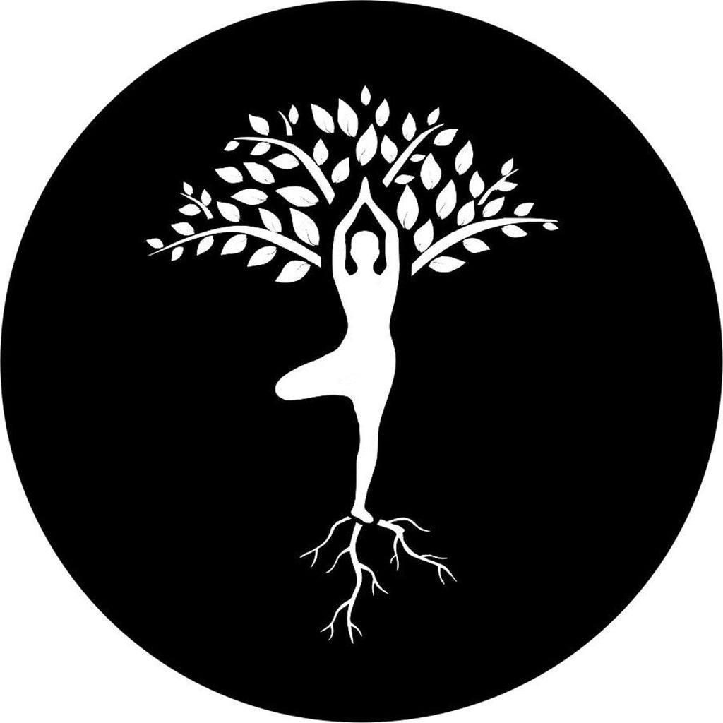 Tree Pose Yoga Pose Design - Spare Tire Cover Design for All Make & Models