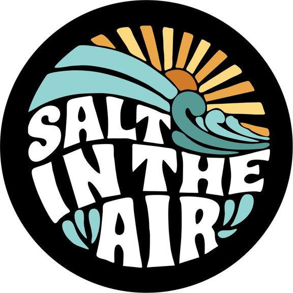 Salt in the Air Saying Designed with Sun Rays & Shoreline - Spare Tire ...